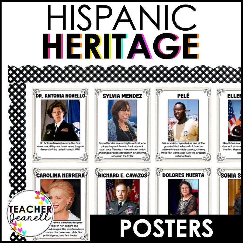 Hispanic Heritage Month Posters for Classroom and Bulletin Boards ...