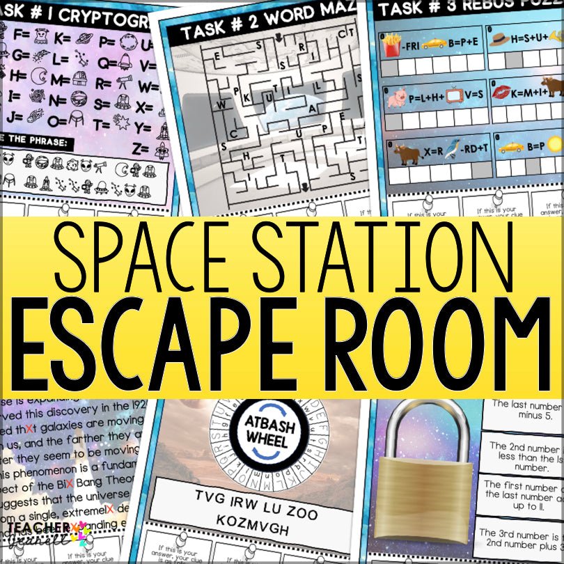 Space Adventure Escape Room Game for Kids with Fun Printable Puzzles ...