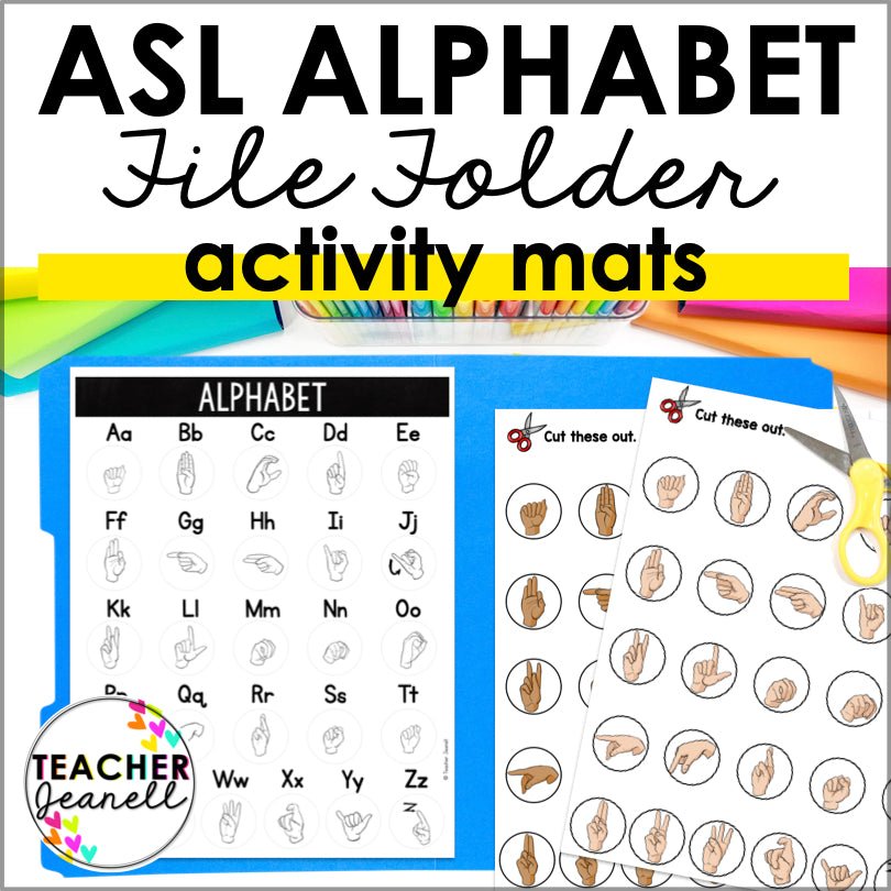 ASL Alphabet File Folder Activity for Fun Sign Language Learning ...