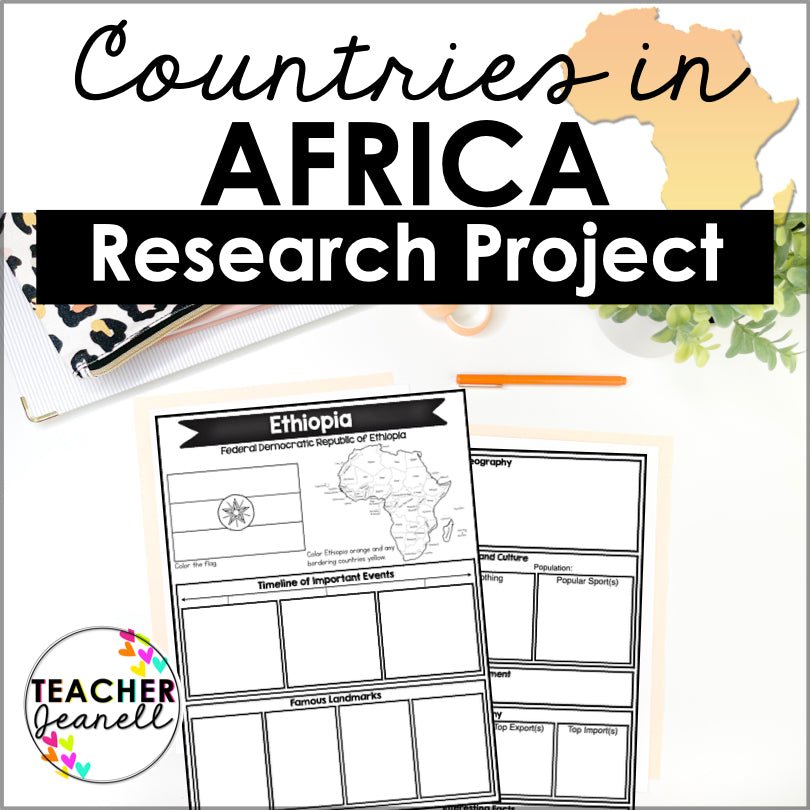 Countries of Africa Research Project for Geography and Culture Learning ...