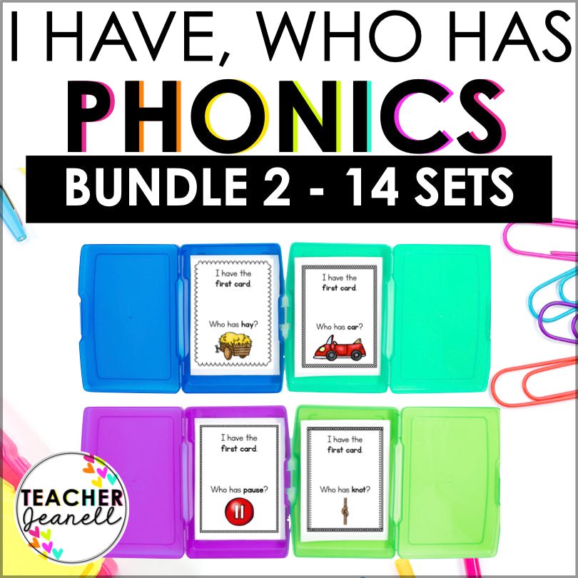 I Have Who Has Game Bundle 2 - Phonics – Teacher Jeanell