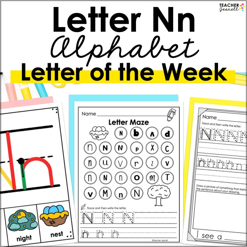 Letter N Activities - Letter of the Week Worksheets – Teacher Jeanell
