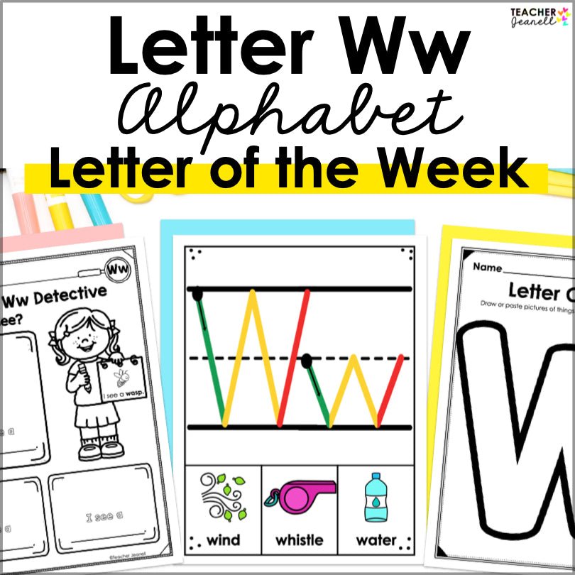Letter W Activities - Letter of the Week Worksheets – Teacher Jeanell