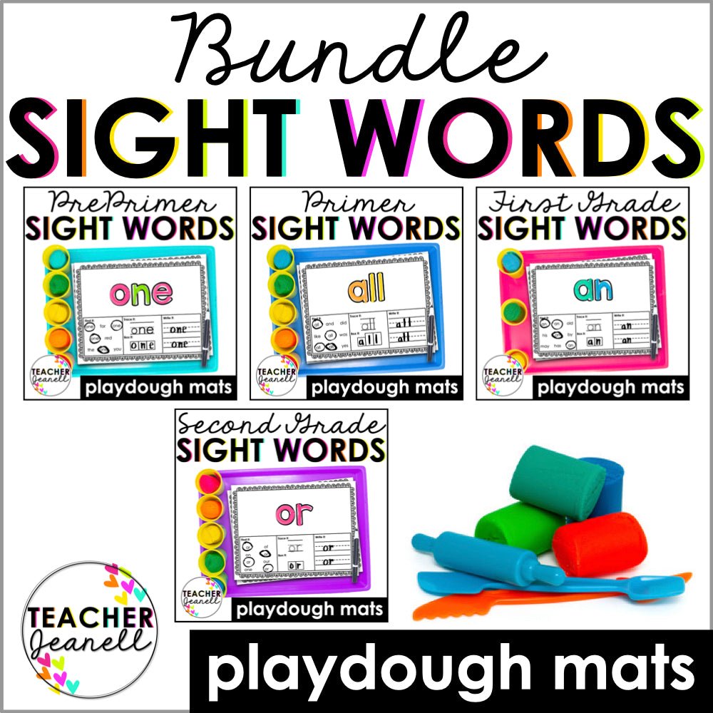 Sight Words Playdough Mats Bundle - Fine Motor Activities – Teacher Jeanell
