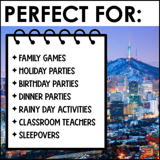 Seoul Escape Room Trivia Game - South Korea Printable Party Game ...