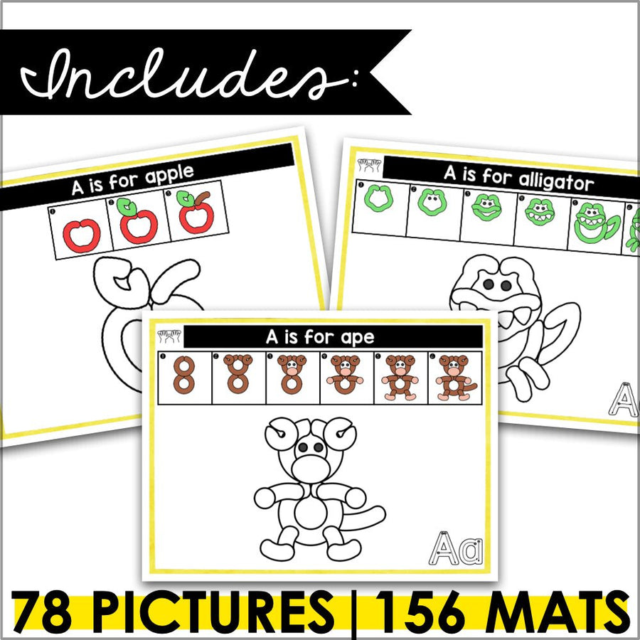 Alphabet Playdough Mats with Step-by-Step Instructions | Fine Motor Sk ...