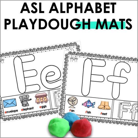 ASL Alphabet Playdough Mats for Letter Tracing and Sign Language ...