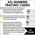 ASL Number Tracing Cards for Sign Language and Number Recognition ...