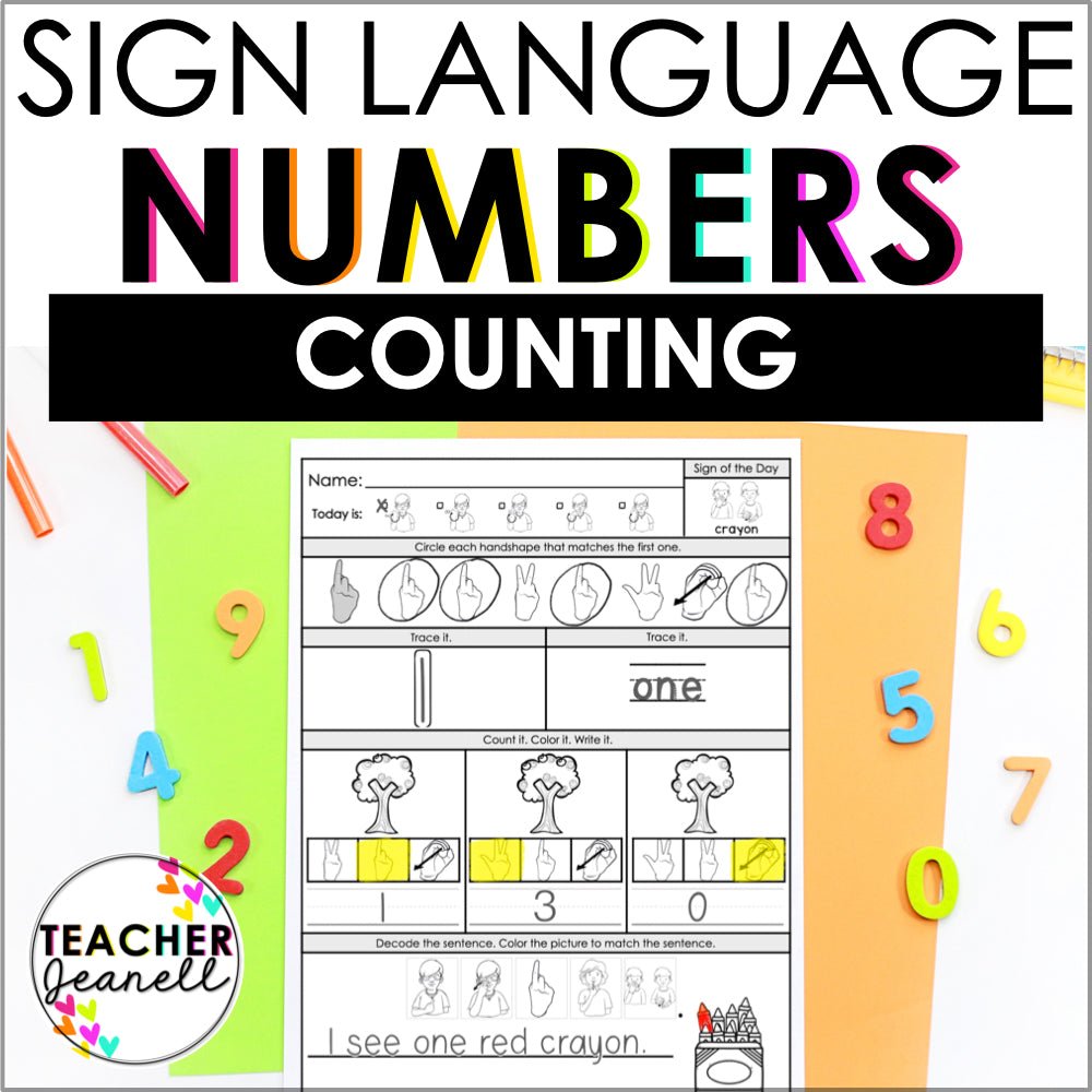 ASL Numbers and Counting 0-20 – Teacher Jeanell