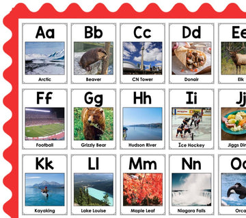 Canadian Alphabet Posters Featuring Culture, Symbols, and Landmarks A ...