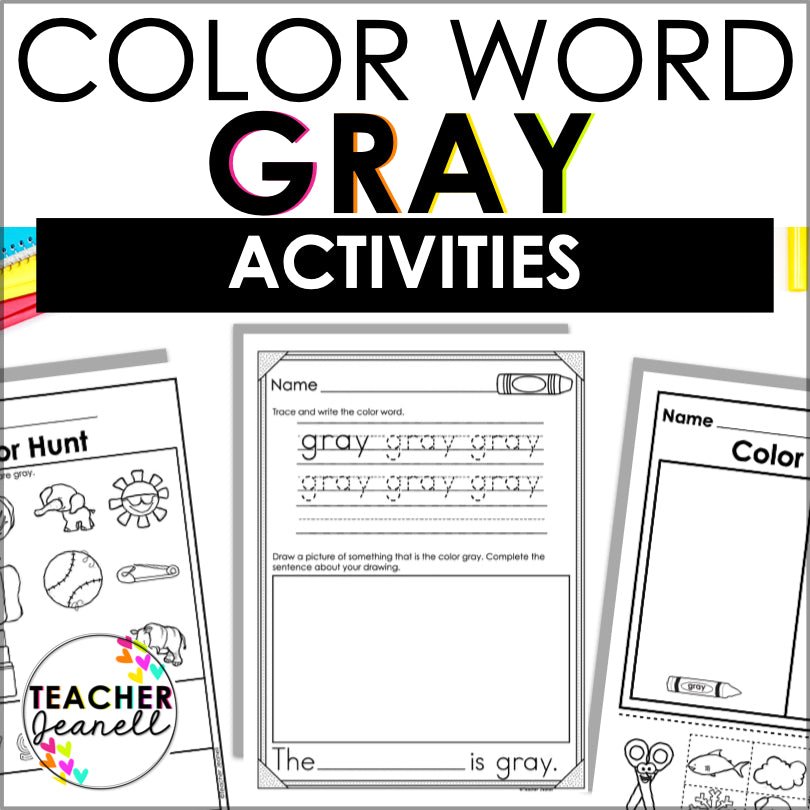 Color Gray Worksheets and Activities - Color Identification – Teacher ...