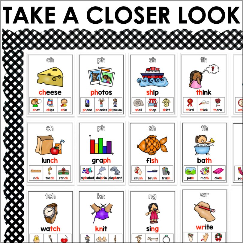 Consonant Digraph Poster Set - Phonics Posters – Teacher Jeanell
