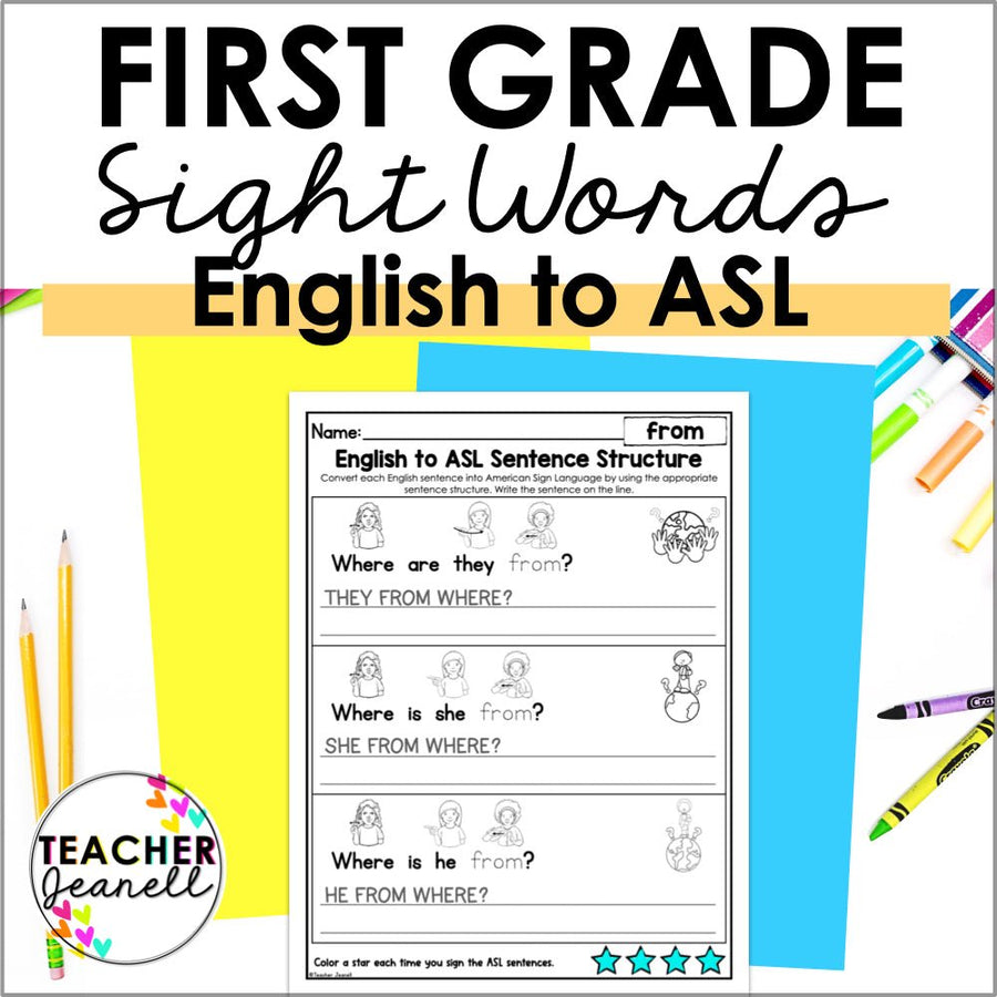 ASL Sight Word Resources for Early Literacy – Teacher Jeanell