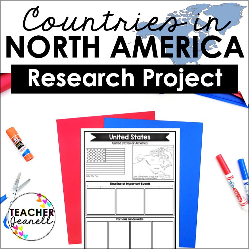 North America Research Project for Geography and Social Studies ...