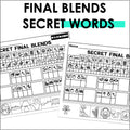 Final Consonant Blends Secret Words - Phonemic Awareness – Teacher Jeanell