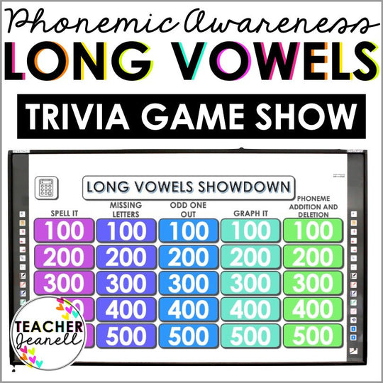 Digital Long Vowel Sound Game - Phonemic Awareness – Teacher Jeanell