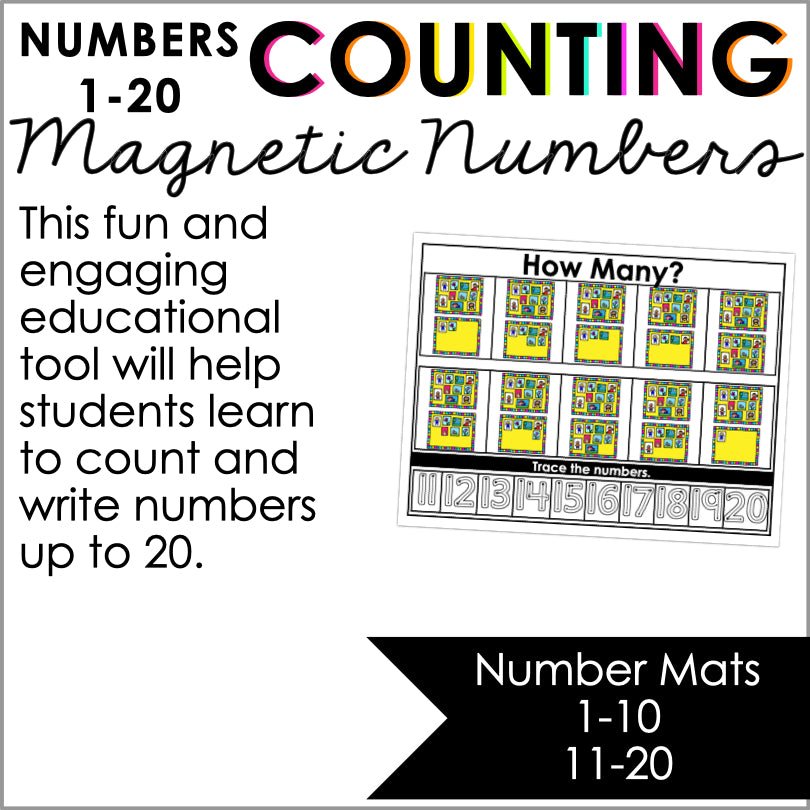 Numbers and Counting Magnetic Activity Mats | Math Learning Center ...