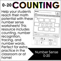 Number Sense Worksheets for Counting, Recognition, and Tracing Practice ...