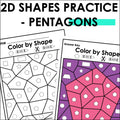 Pentagon - 2D Shapes Worksheets - Shape Recognition – Teacher Jeanell