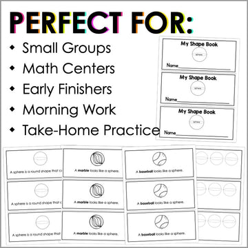 Sphere - 3D Shapes Worksheets - Shape Recognition – Teacher Jeanell