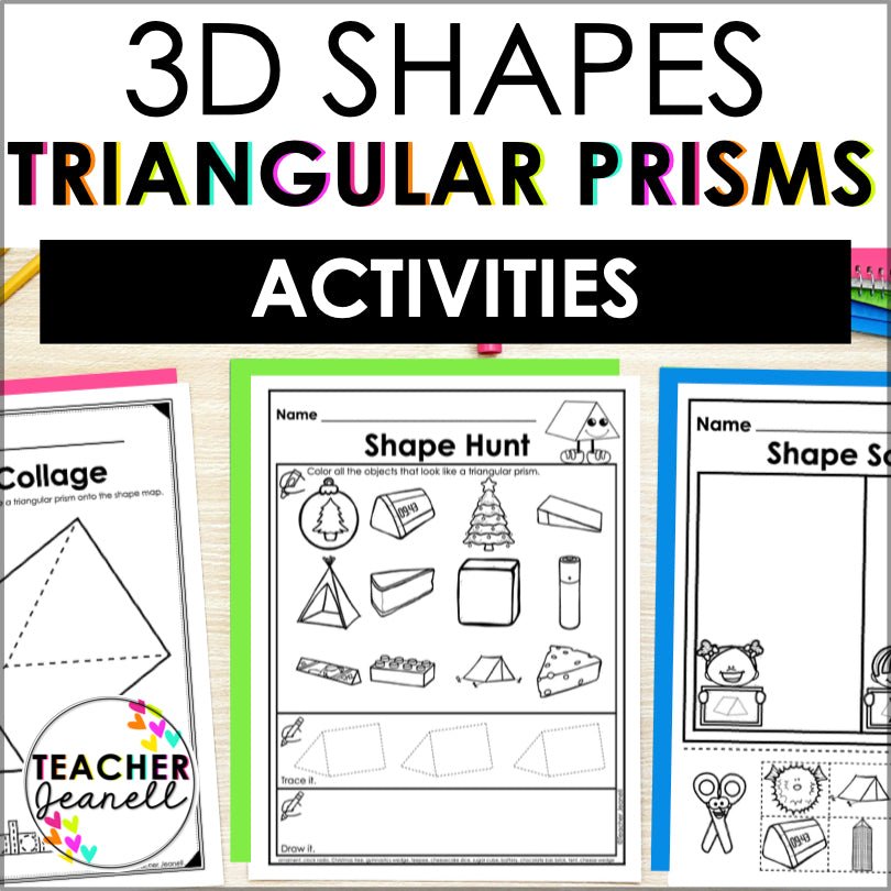 Triangular Prism | 3D Shapes Worksheets | Shape Recognition Activities ...