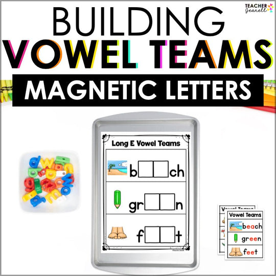 Vowel Team Magnetic Letter Activities | Long Vowels Center – Teacher ...