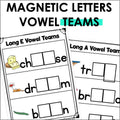 Vowel Team Magnetic Letter Activities for Long Vowel Word Mastery ...