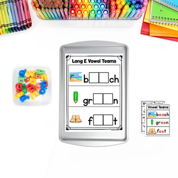 Vowel Team Magnetic Letter Activities | Long Vowels Center – Teacher ...